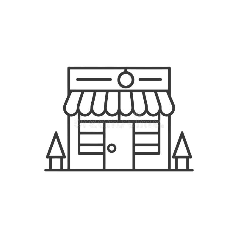 Simple Store Building Icon Illustration Stock Vector - Illustration of ...