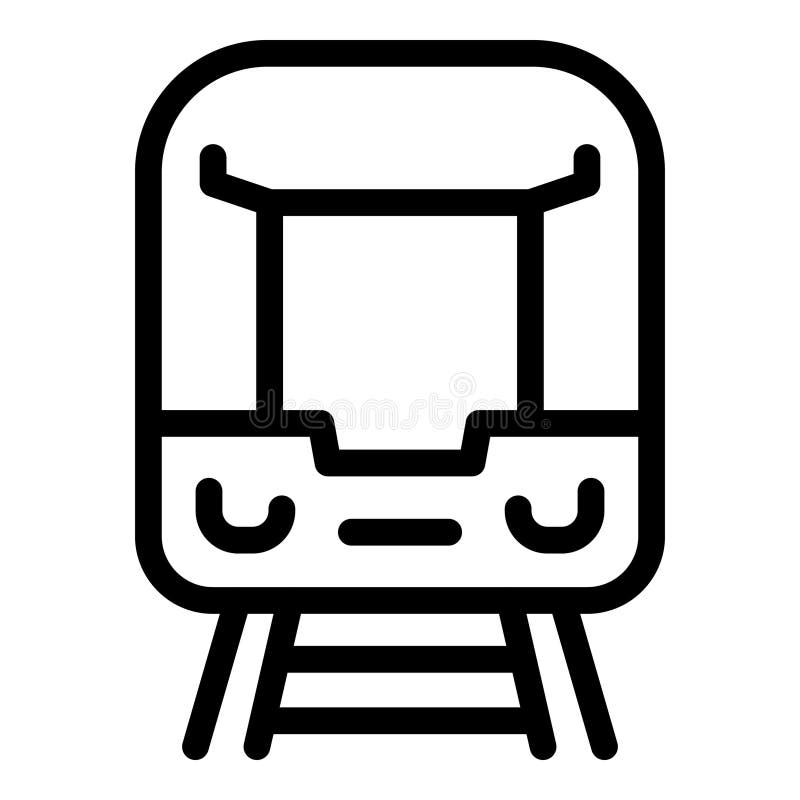 Arriving Train Front View Icon Color Outline Vector Stock Vector ...