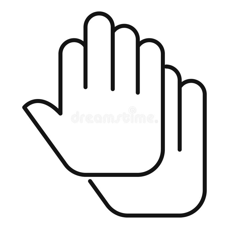 Two Hands Clapping Linear Icon Stock Vector - Illustration of graphic ...
