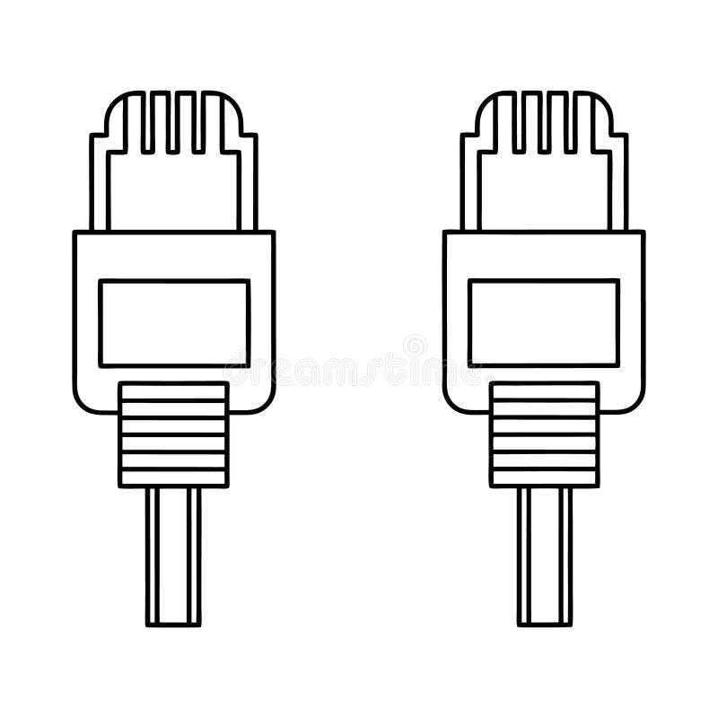 Internet Wire Line Drawing Stock Illustrations – 1,044 Internet Wire ...