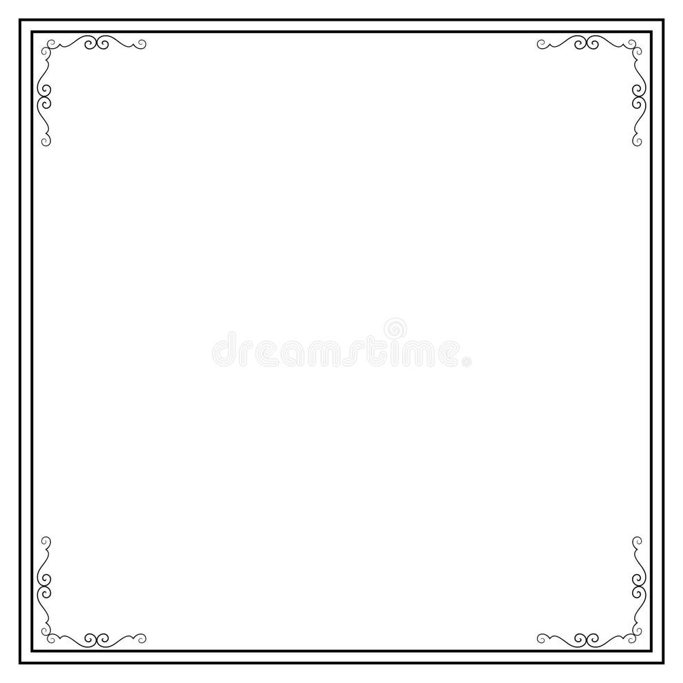 Simple Floral Rectangle Border Stock Illustrations – 627 Simple Floral ...