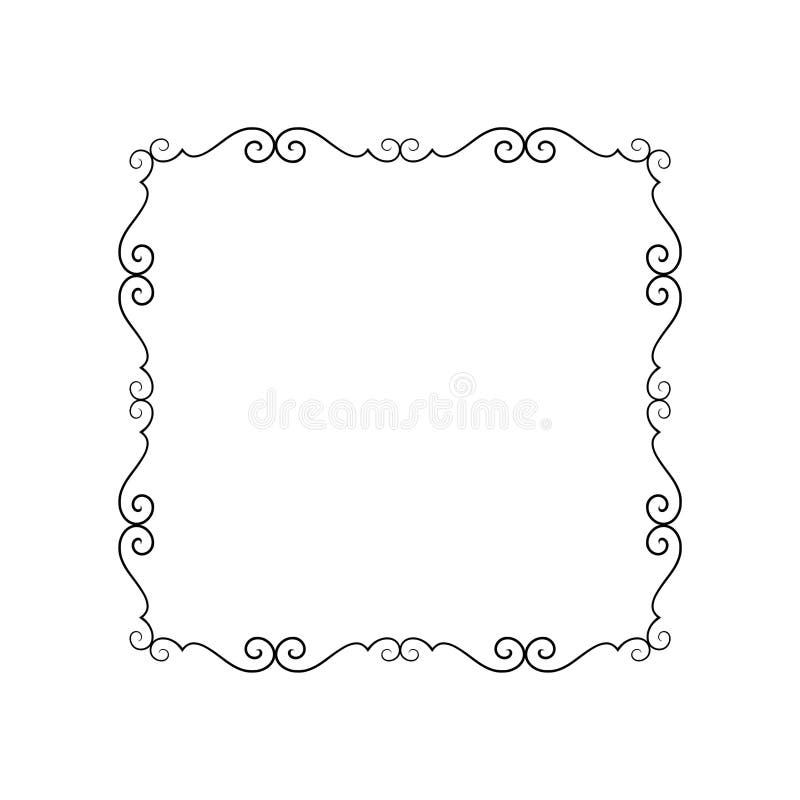 Simple Baroque Frame Vector