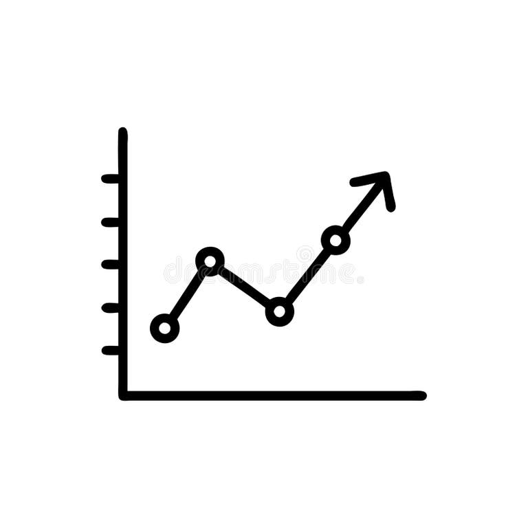 Simple Line Graph Icon for Quick Analysis Stock Image - Illustration of ...