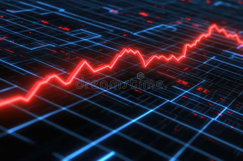 Line Graph with Upward Trend Stock Photo - Image of idea, business ...
