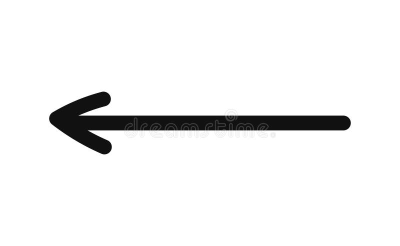 Simple Line Hand Drawn Black Arrow Stock Illustration - Illustration of ...