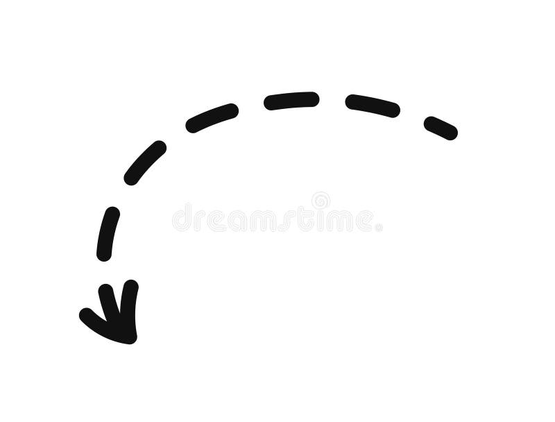 Simple Line Hand Drawn Black Arrow Stock Illustration - Illustration of ...