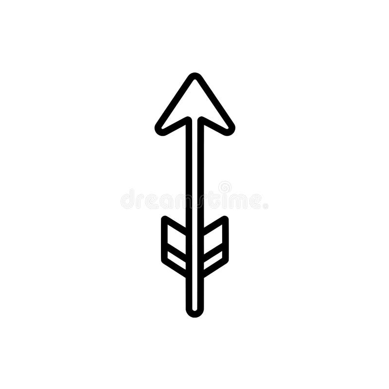 Simple Line Icon of an Arrow Pointing Up with a Subtle Degree Symbol ...