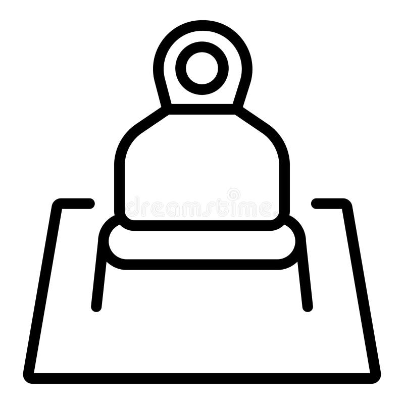 Simple Line Icon of a Chair with a Backrest Stock Vector - Illustration ...