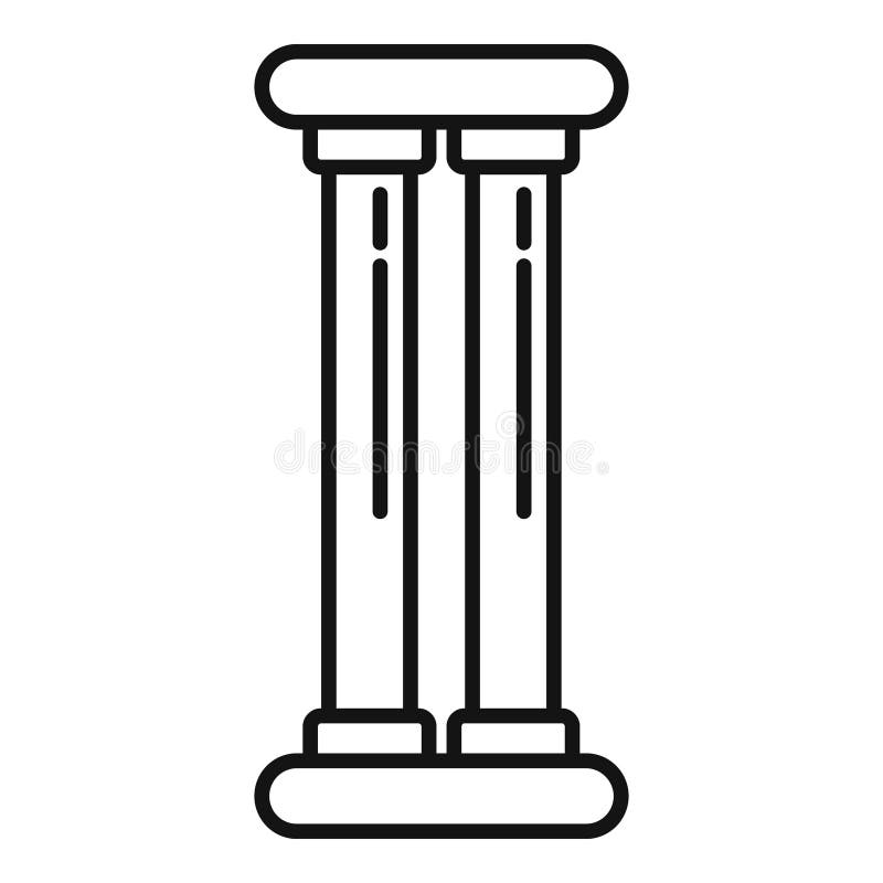 Ancient Greek Column Icon Showing Classical Architecture Stock ...