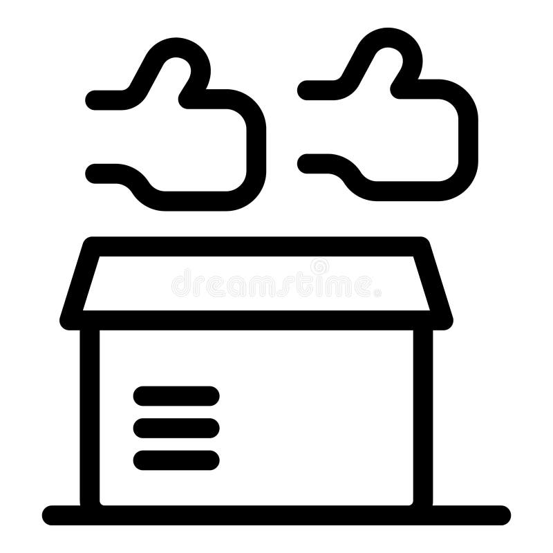 Warehouse Building Receiving Positive Feedback Symbolized by Thumbs Up ...