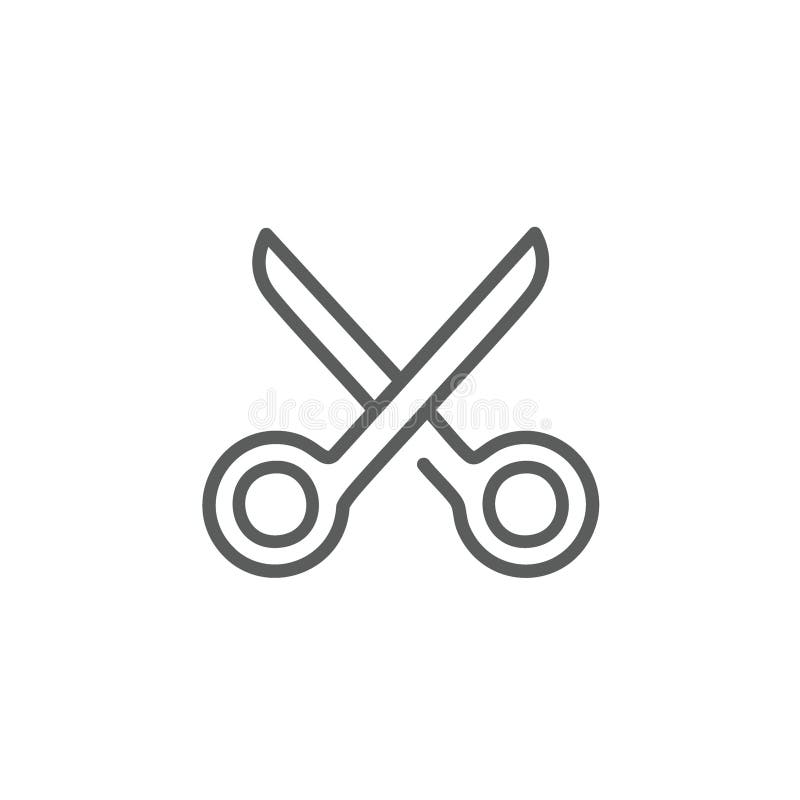Simple Line Icon of Scissors. a Simple Line Icon of Scissors, Perfect ...