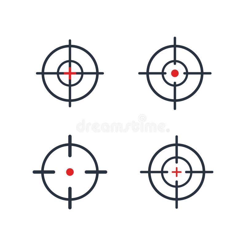Simple Line Icon Set, Target Business Sign. Vector Illustration Stock ...