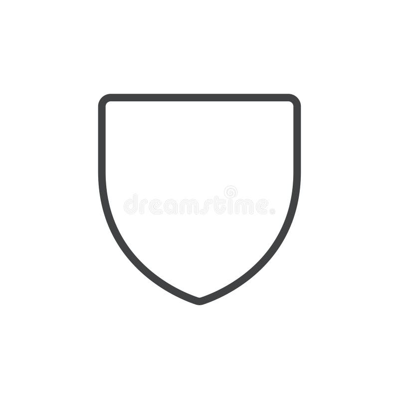 Simple Line Icon of a Shield, Symbolizing Protection or Security Stock ...