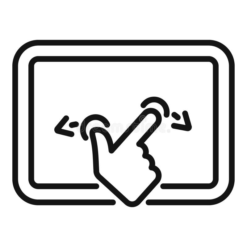 Hand Gesture for Touchscreen Interaction Icon Stock Illustration ...