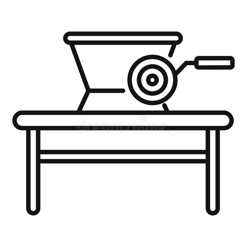 Vintage Manual Meat Grinder Standing on a Table for Home Meat ...