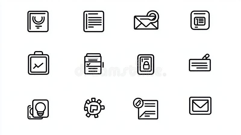 Simple Line Icons Set stock illustration. Illustration of file - 367466442
