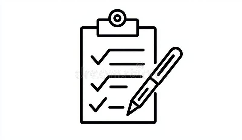 Checklist One Line Drawing Stock Illustrations – 226 Checklist One Line ...