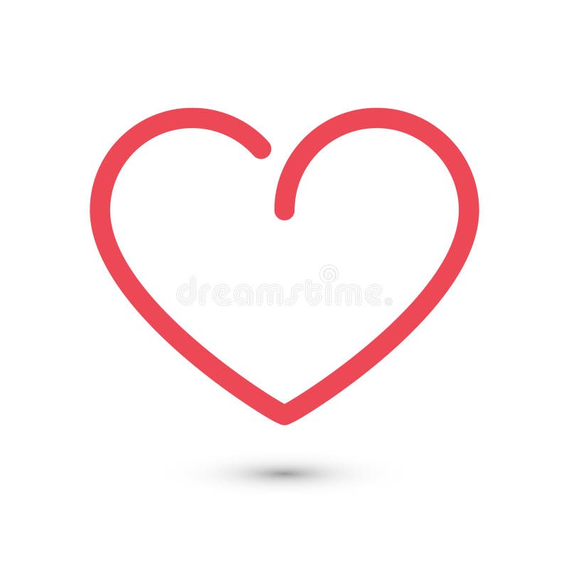 Rounded Heart Icon for Web and App Stock Vector - Illustration of shape ...