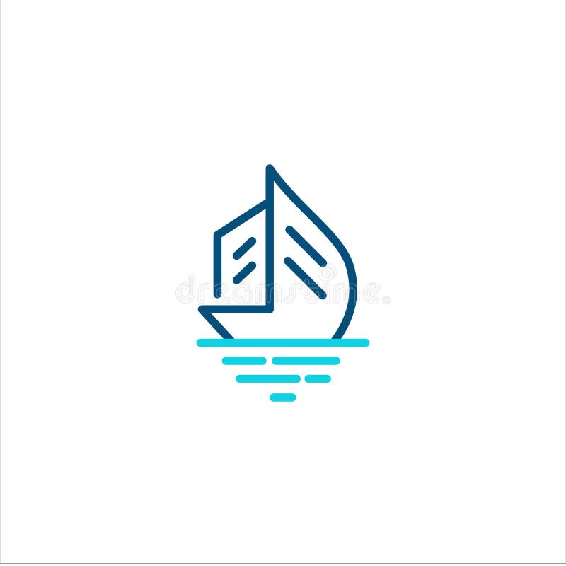Simple Line Ship Logo Design Concepts Stock Illustration - Illustration ...