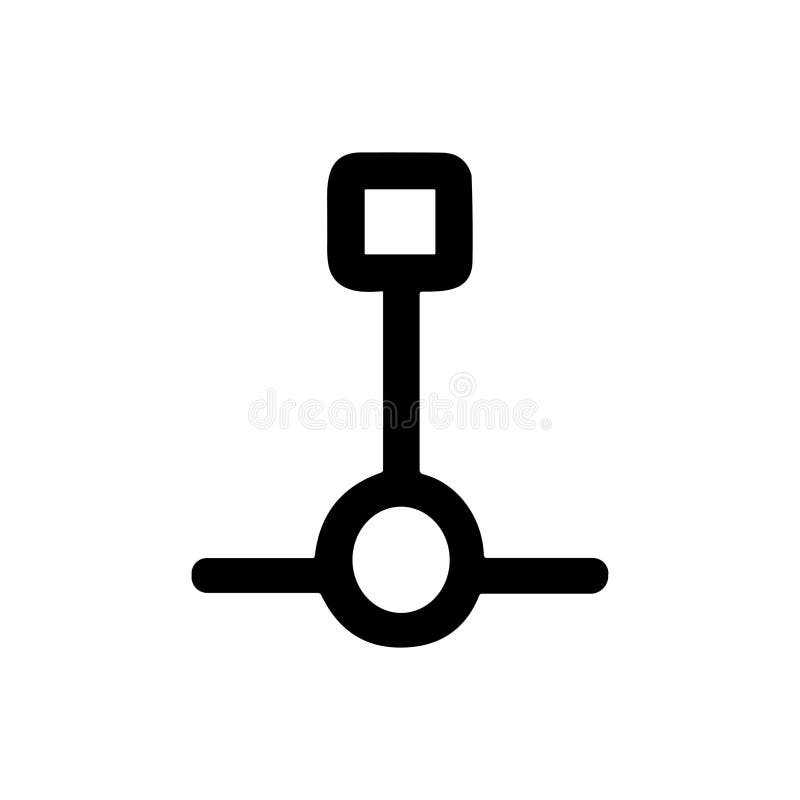 Simple Line Square Circle Shape Graphic Sign Symbol Icon Stock ...