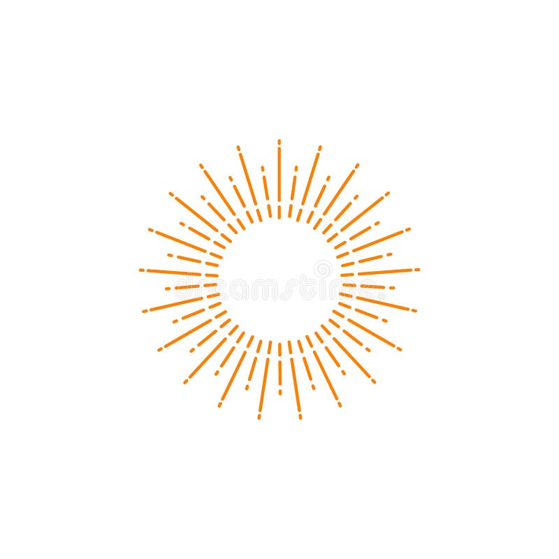 Simple Line Sun Logo Design Icon Vector Template Stock Vector ...