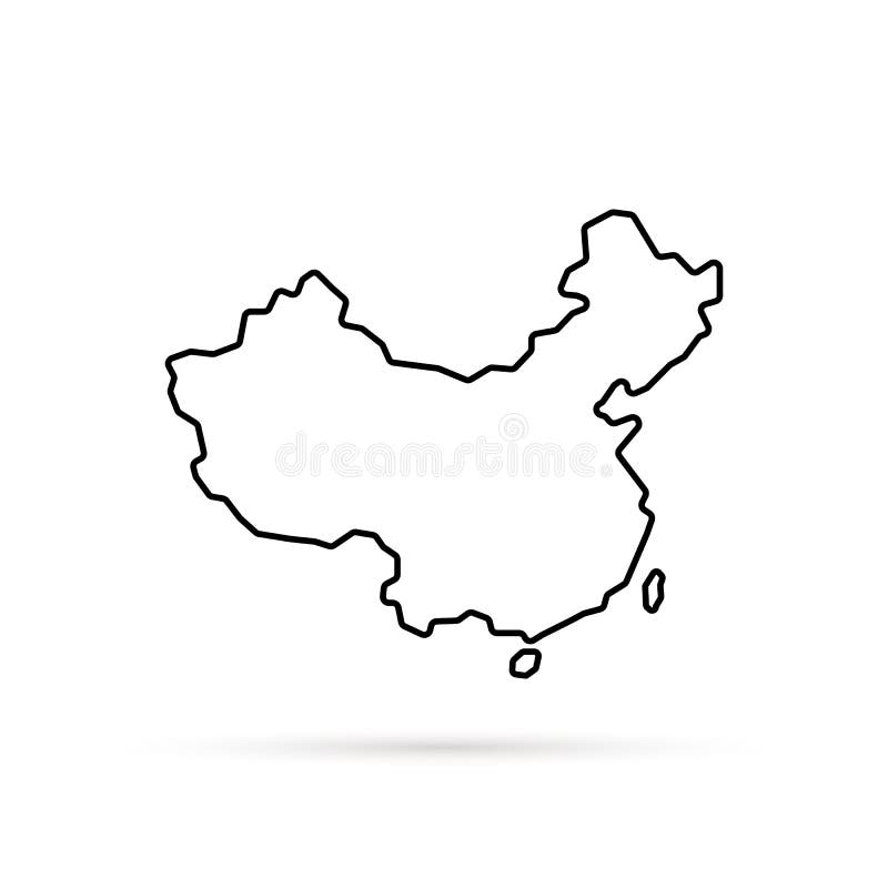 Linear China Map Icon from Countrymaps Outline Collection. Thin Line ...