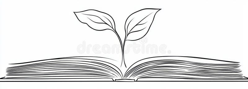 Open Book Tree Sprout Stock Illustrations – 107 Open Book Tree Sprout ...