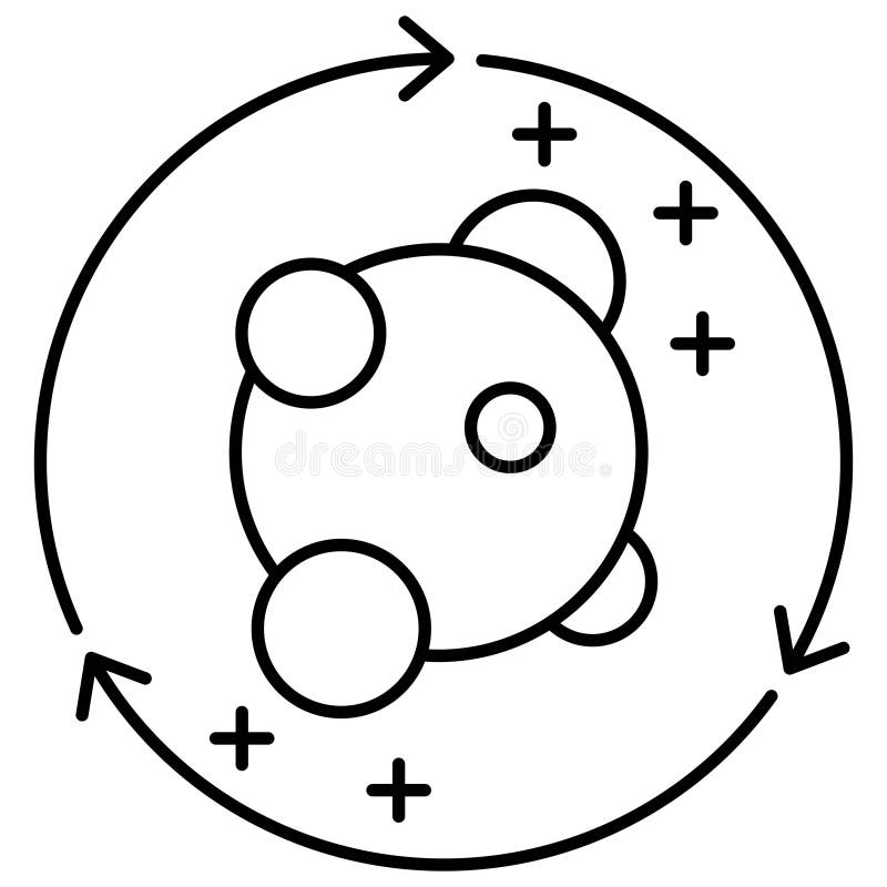 Simple Linear Icon of a Lipid Molecule in a Circular Arrow with Plus ...
