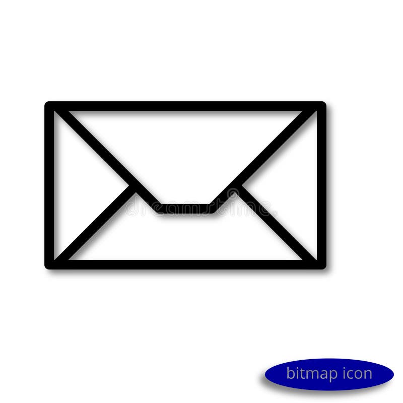 Simple Linear Image of the Mail Envelope, Line Icon, Flat Style. Stock ...