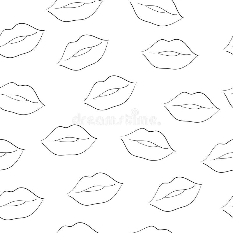 Linear Lips Icon from Beauty Outline Collection. Thin Line Lips Vector ...