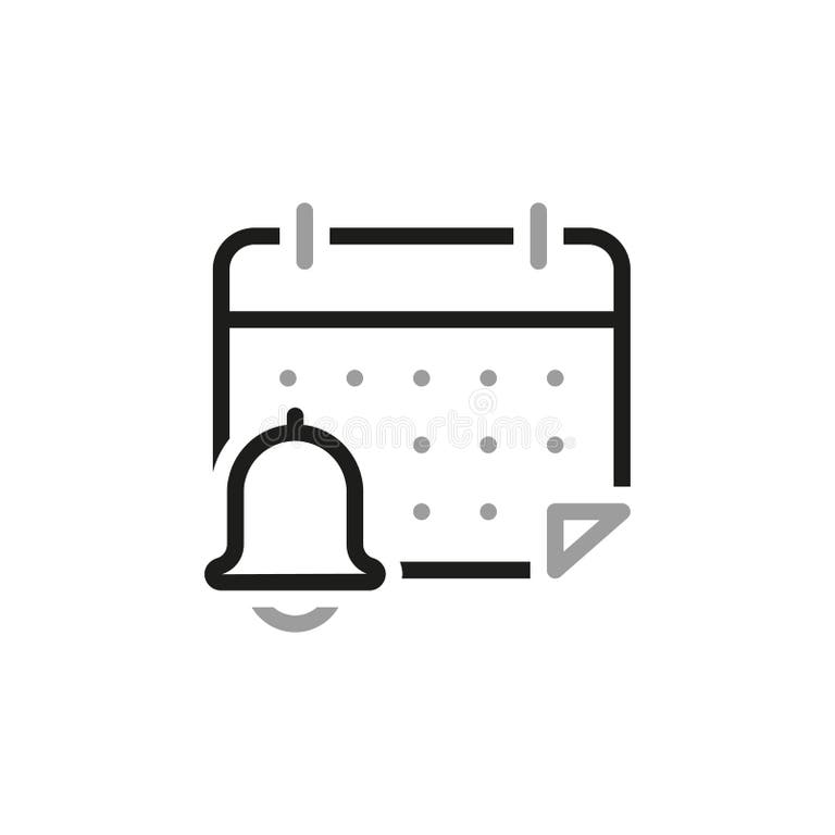 Simple Linear Vector Icon Related To Calendar Notification. Line Icons ...