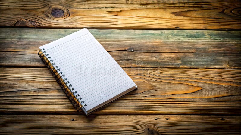 Simple Lined Notepad on Rustic Wood a Minimalist Inspiration for ...