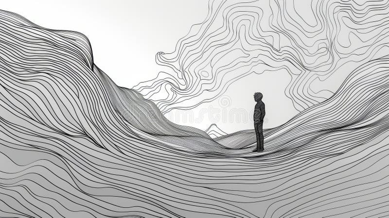 Simple Lines Convey the Complex Emotions of Wonder and Joy Stock ...