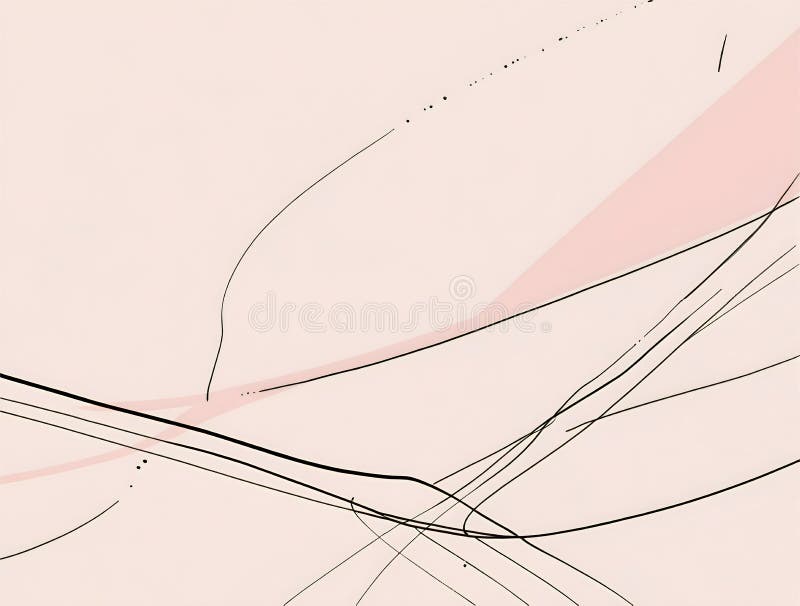 Simple Lines Drawing. a Simple Line Drawing on a Pink Background Stock ...