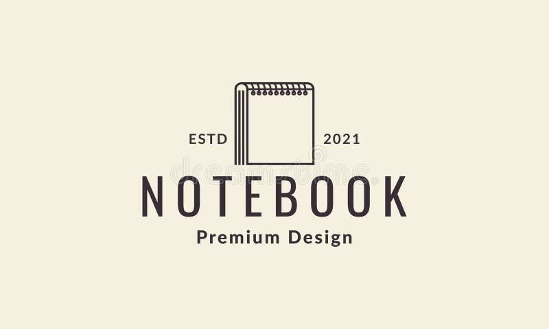 Simple Lines Notes Books Logo Vector Symbol Icon Design Illustration ...
