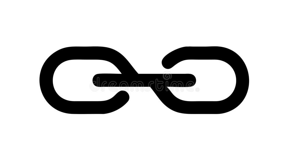 Simple Link Chain Icon, Hyperlink, Connection, and Web Address, Vector ...