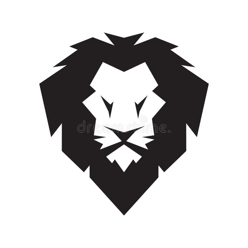 Simple Lion Head Logo Design Vector Illustration Stock Vector ...