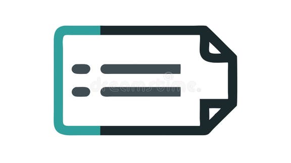 Simple List or Menu Icon, Representing Options or Content Display ...