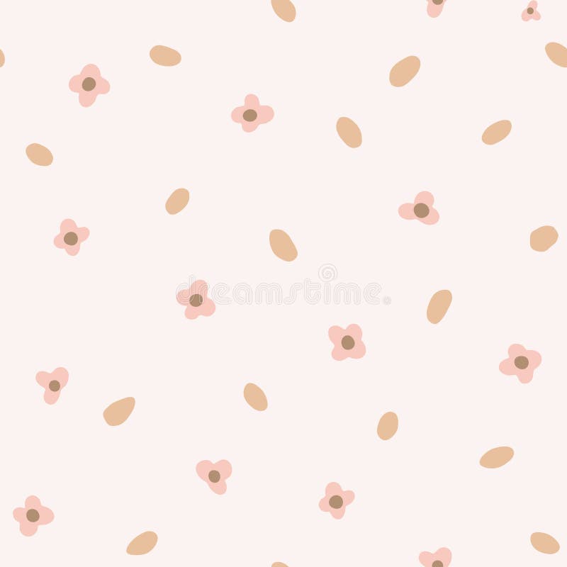 Simple Little Desert Flowers Seamless Vector Pattern. Stock Vector ...