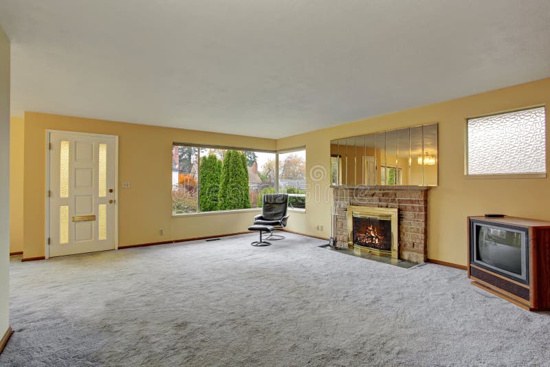 Simple Living Room with Carpet. Stock Photo - Image of nice, interior ...
