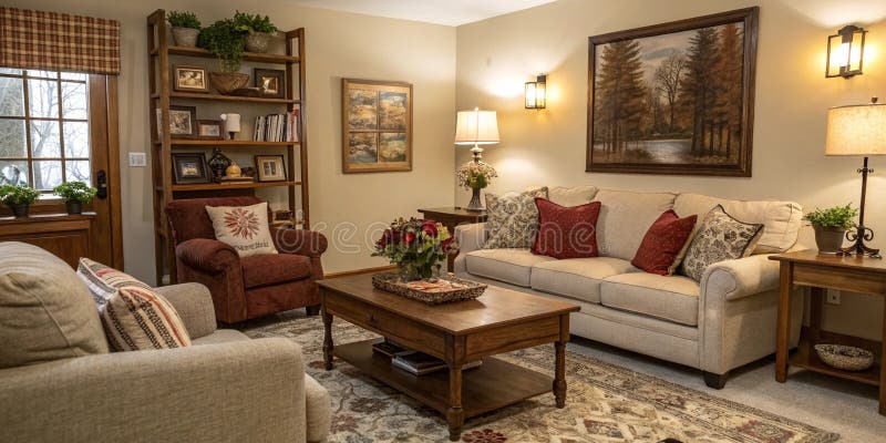 Simple living room setup stock photo. Image of decorative - 373075052