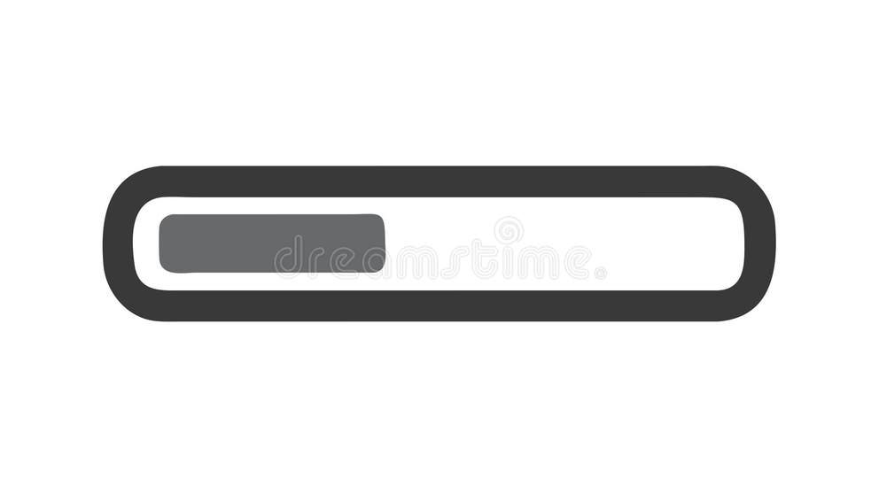 Simple Loading Bar Progress Indicator Icon UI Element Design, Vector Design Generative AI Stock ...