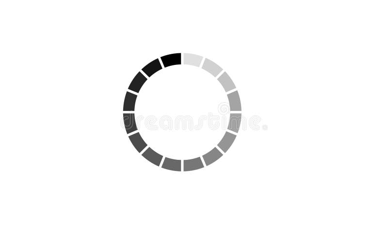 Loading Round Icon on Light Beige Background with Blinking Black ...