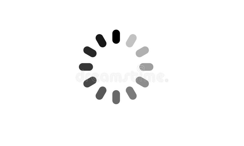 Simple Loading Round Black Icon Design White Background Stock Vector ...