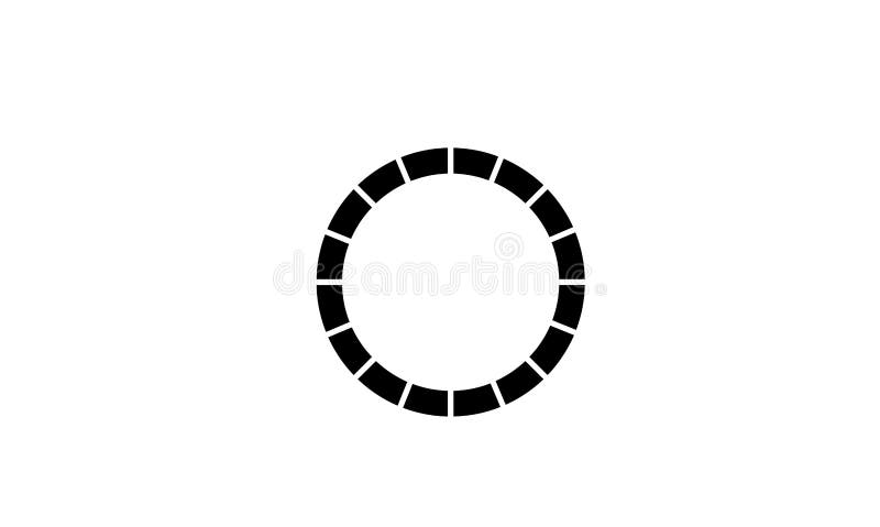 Simple Loading Round Black Icon Design White Background Stock Vector ...
