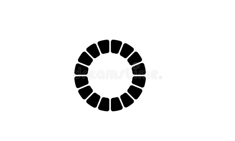 Simple Loading Round Black Icon Design White Background Stock Vector ...