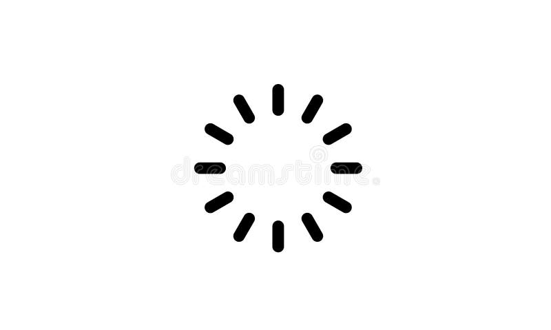 Simple Loading Round Black Icon Design White Background Stock Vector ...