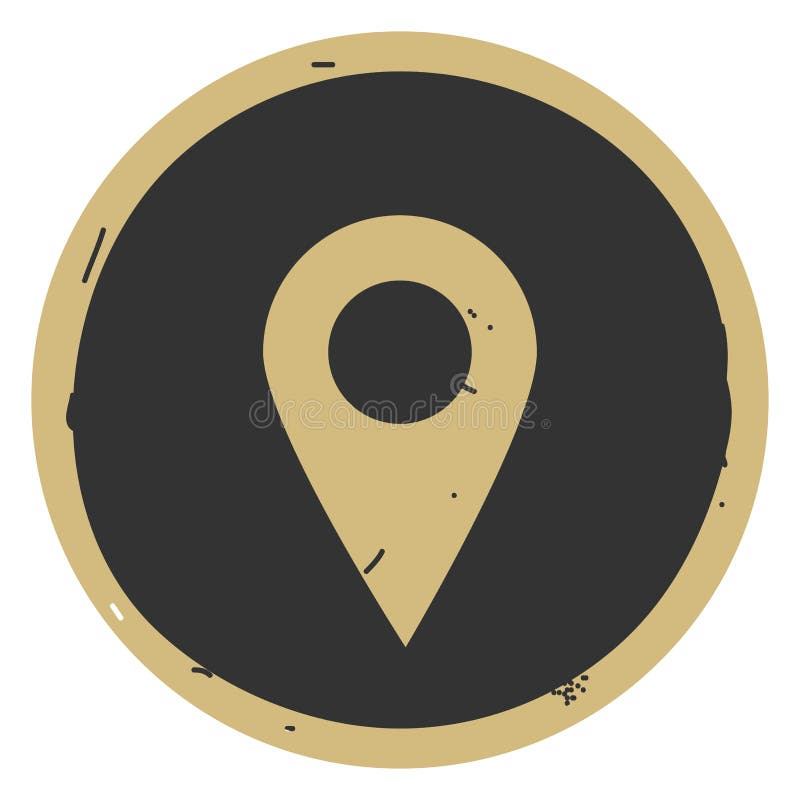 Simple Location Icon Vector Illustration on Gray Background Stock ...