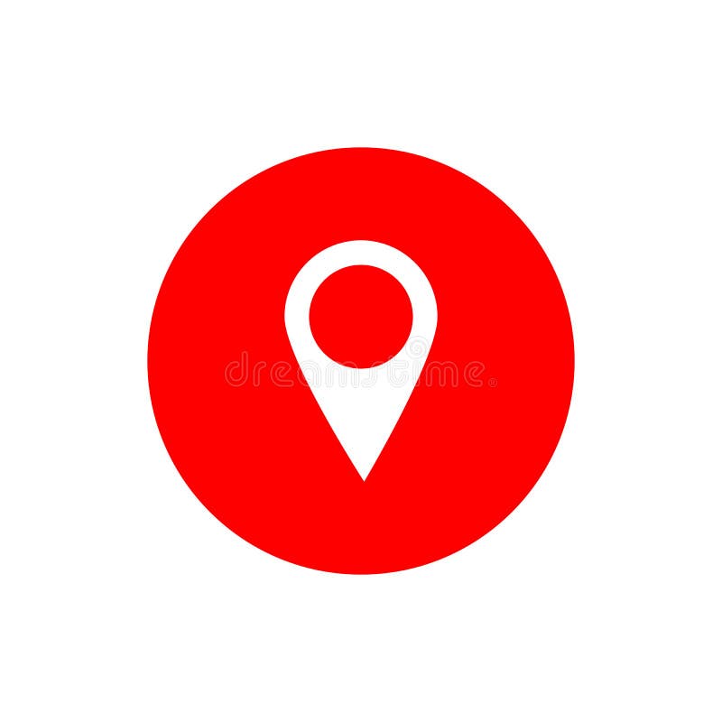 Simple Location Icon. Isolated on White. Vector Illustration Stock ...