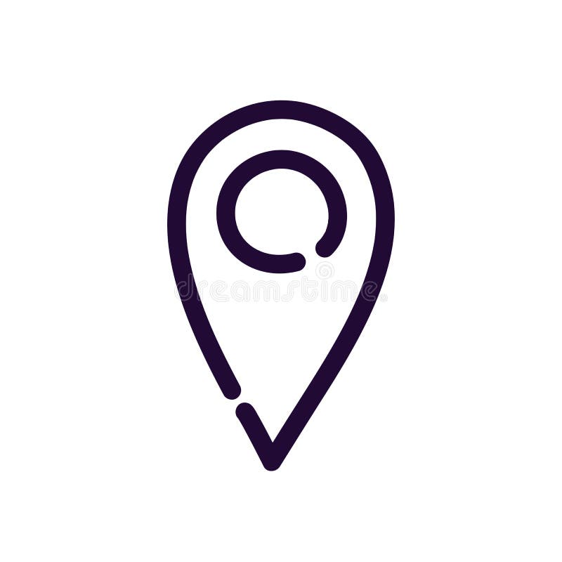 Simple Location Icon Vector Illustration on White Background Stock ...